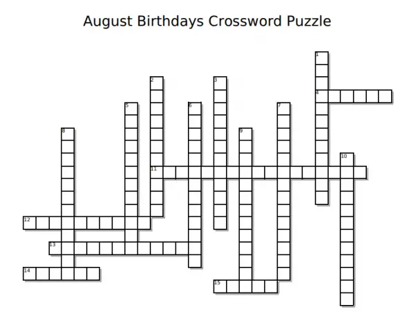 August Birthdays Crossword Puzzle - The Tudor Society
