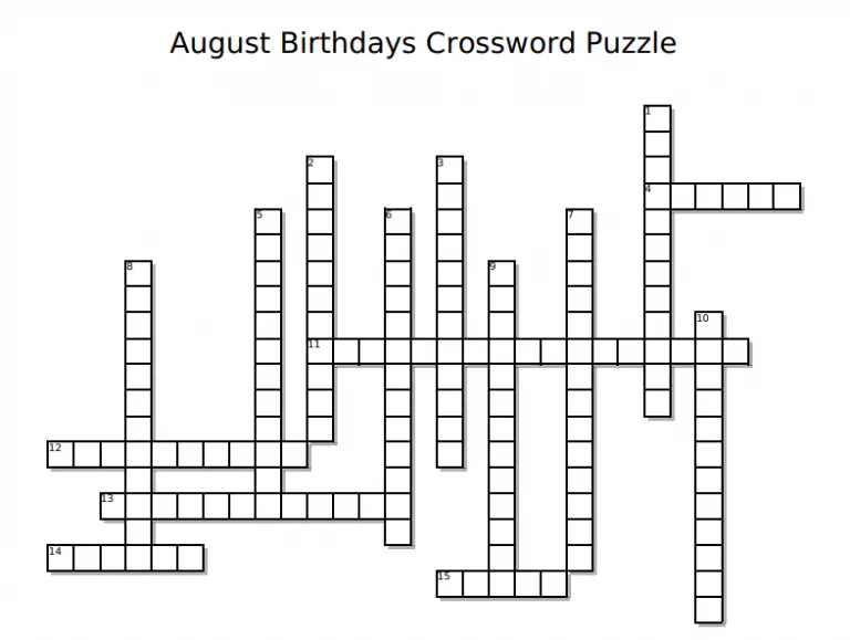 August Birthdays Crossword Puzzle - The Tudor Society